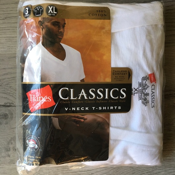 Hanes | Underwear & Socks | Hanes 3pk Classic Cotton Vneck Tshirts ...